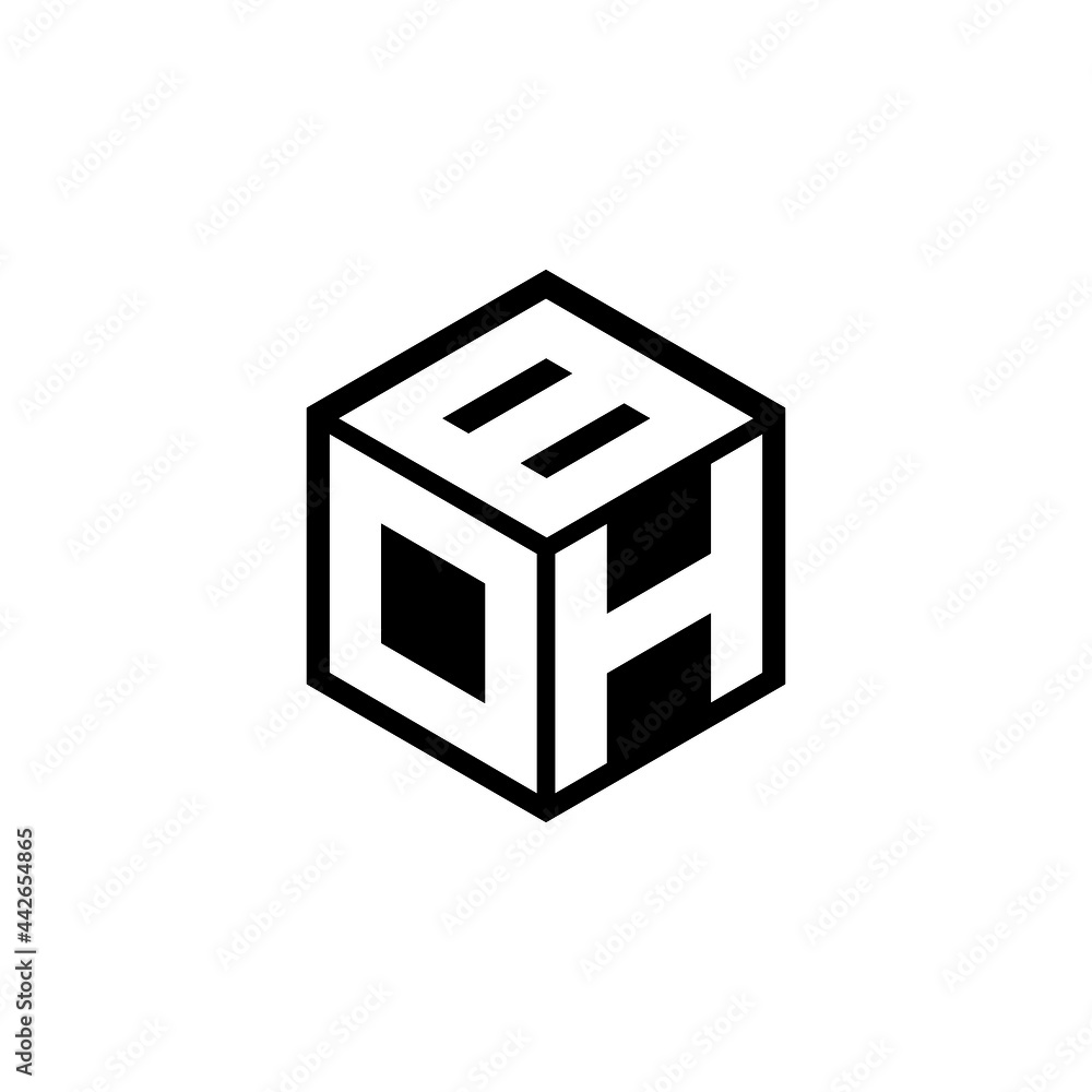 DHB letter logo design with white background in illustrator, vector ...