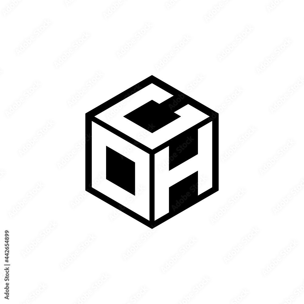 DHC letter logo design with white background in illustrator, vector ...