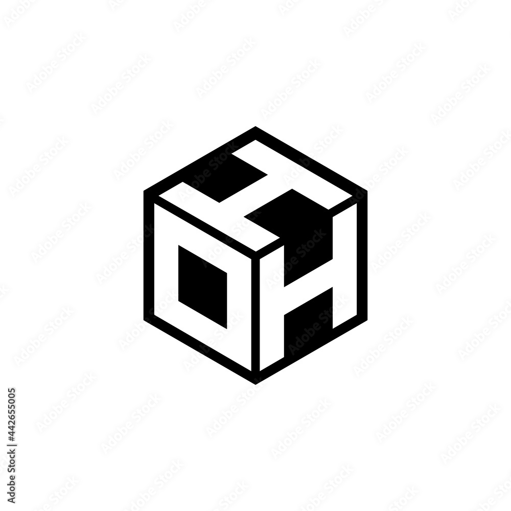 DHH letter logo design with white background in illustrator, vector ...