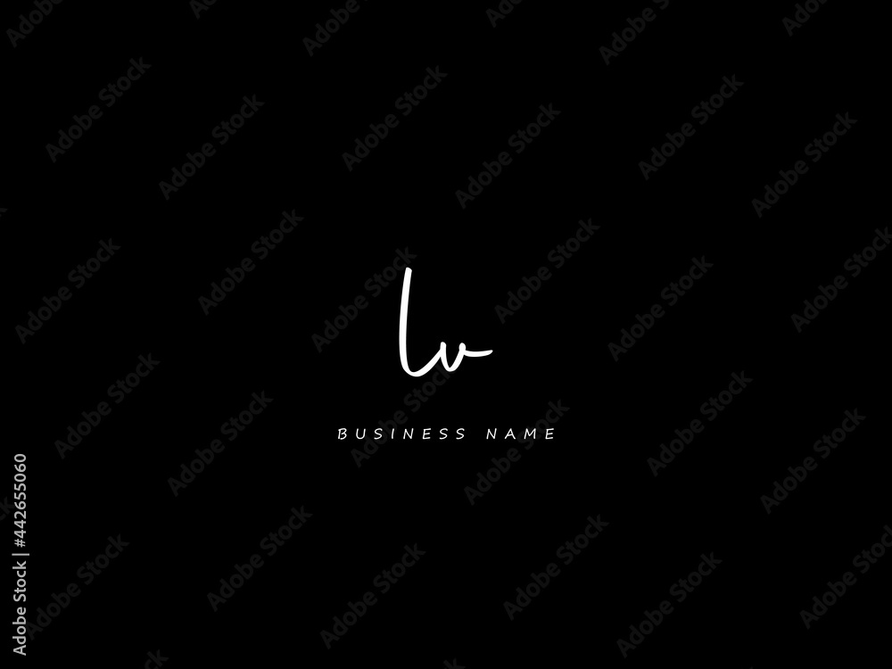 Letter LV Logo, signature lv logo icon vector for your business Stock ...