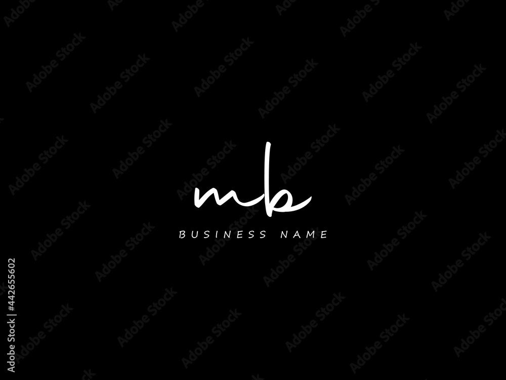 Letter MB Logo, signature mb logo icon vector for your business Stock ...