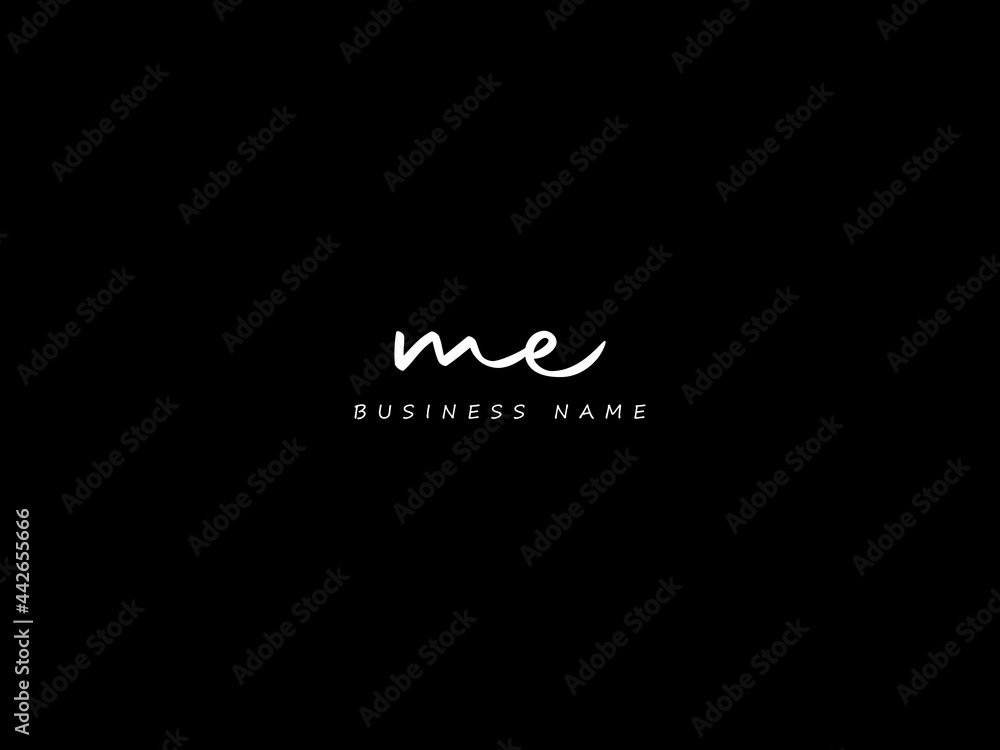 Letter ME Logo, signature me logo icon vector for your business Stock ...