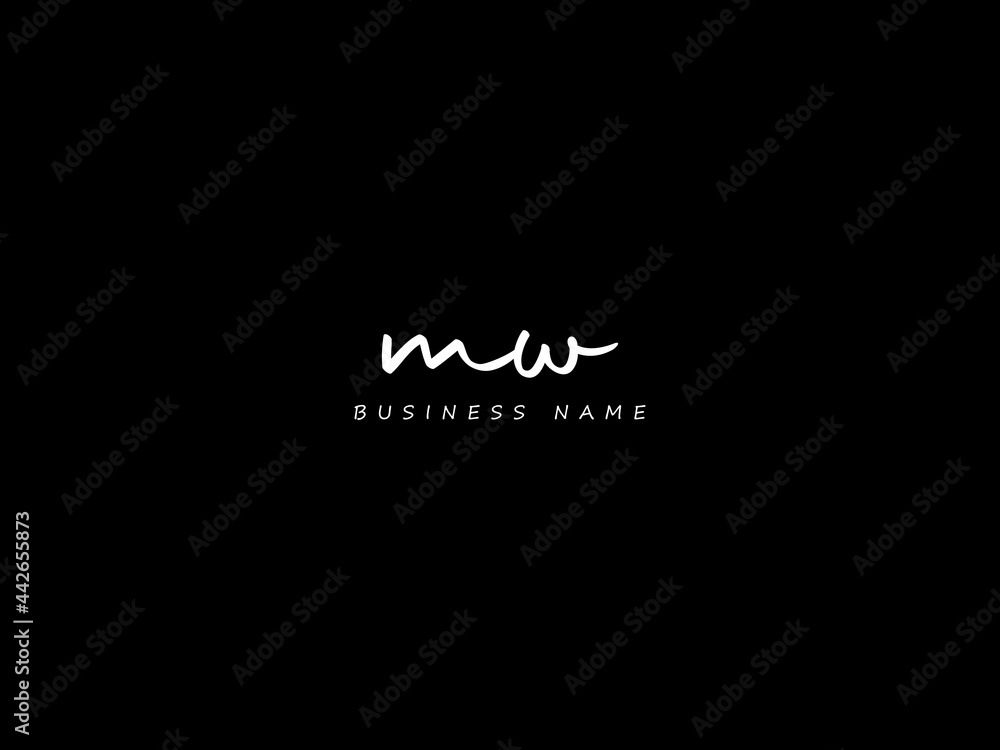 Letter Mw Logo, signature mw logo icon vector for your business Stock ...