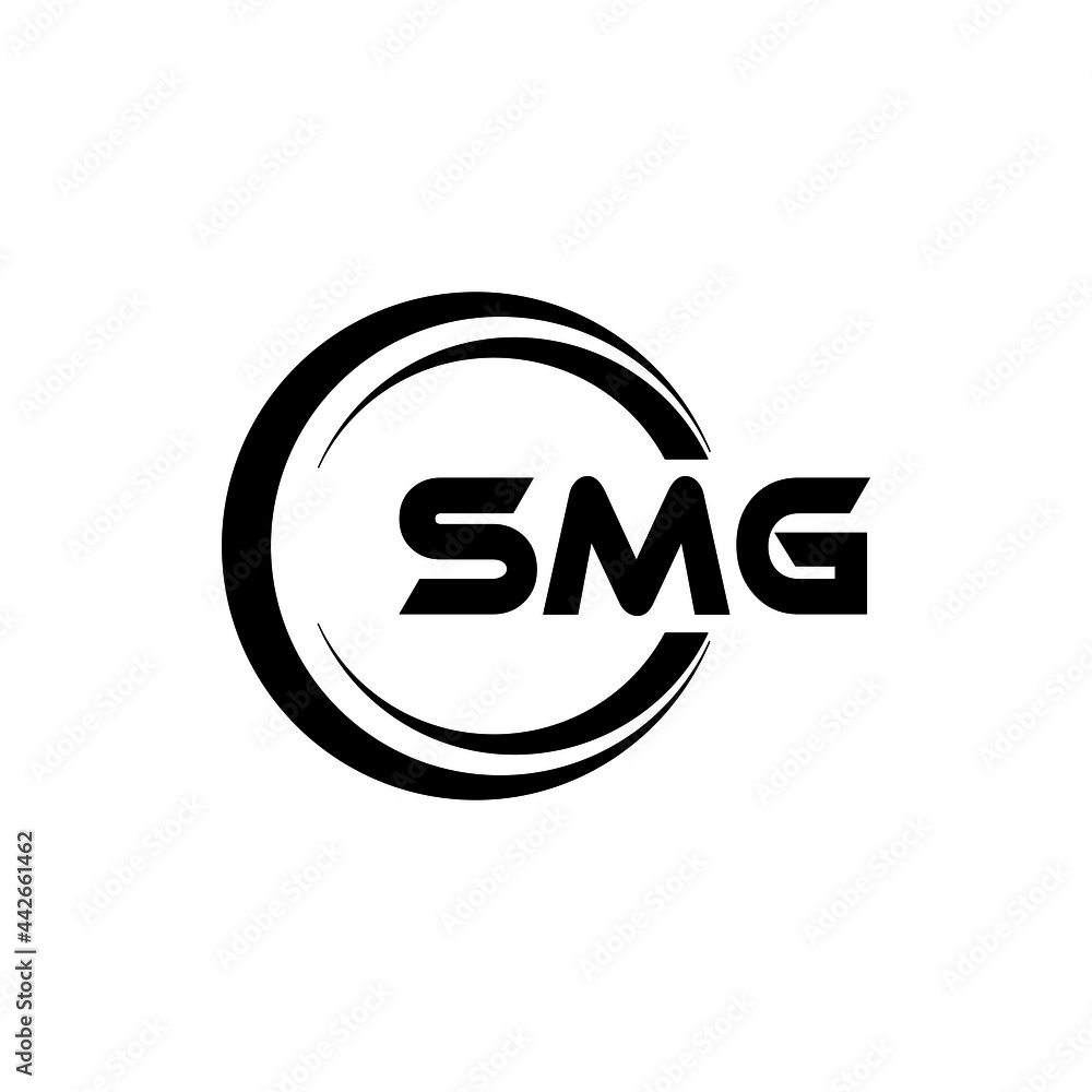 Vetor do Stock: SMG letter logo design with white background in ...