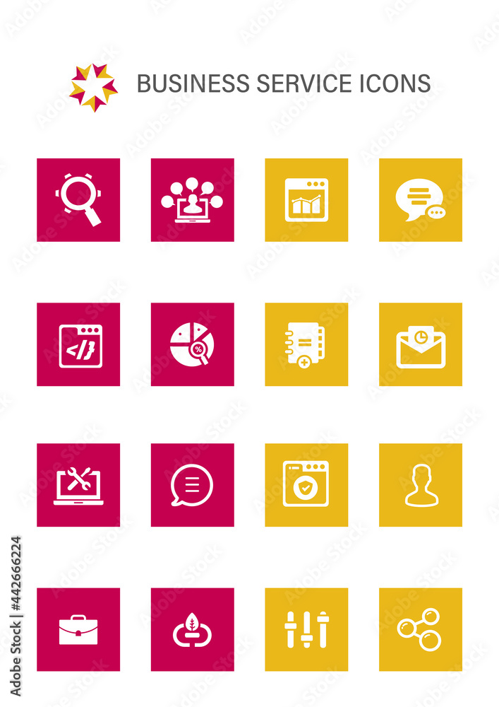 service and business icons, original icons for start up launch, vector ...