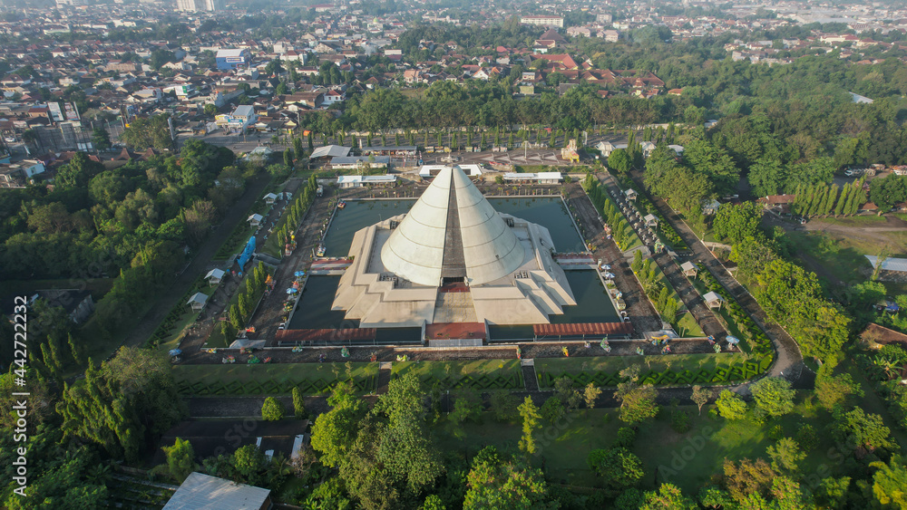 Aerial view of Monument to the Recapture of Yogyakarta. Historical ...