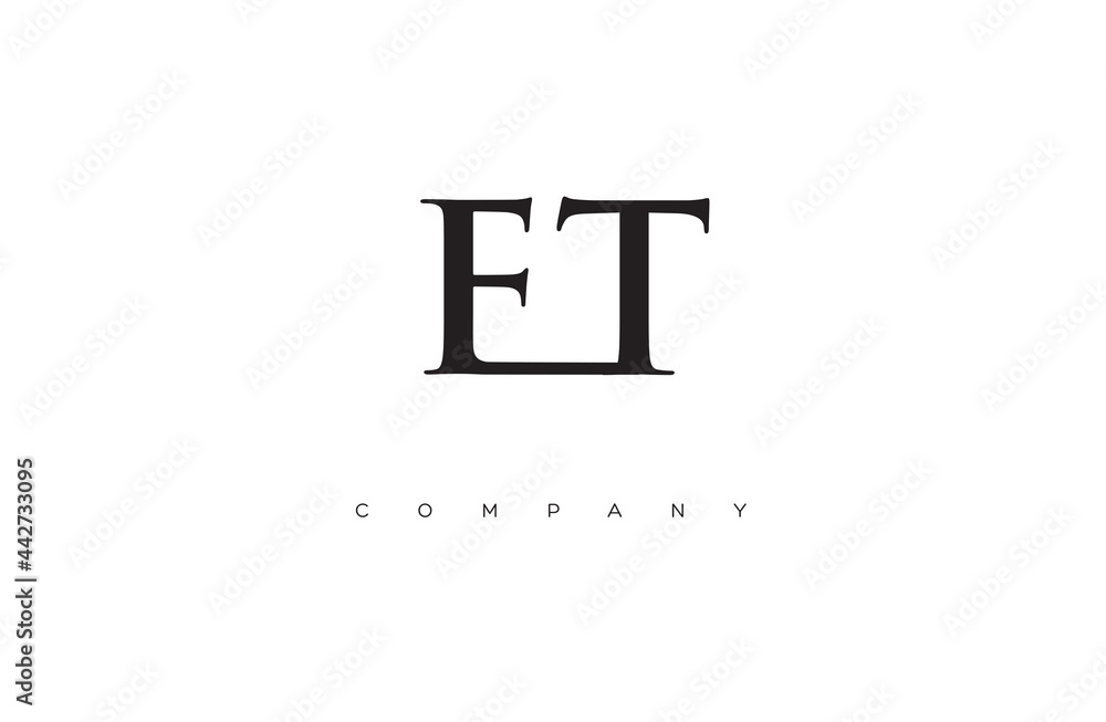 Initial ET logo design vector Stock Vector | Adobe Stock
