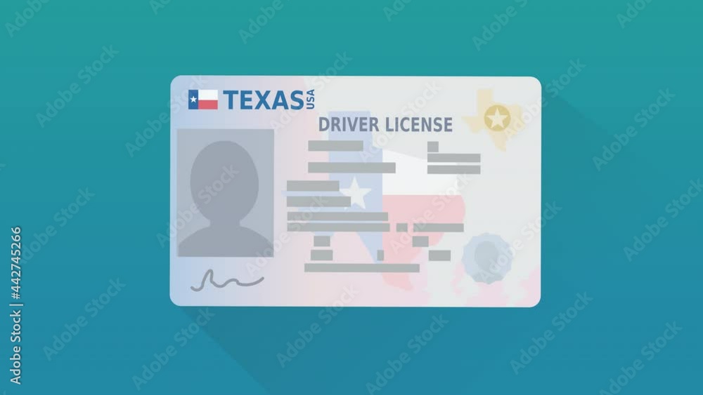 A hand presents a Texas driver's license and places it in the center of ...