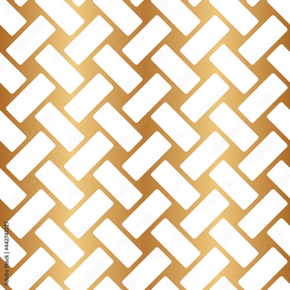 Vector seamless pattern. Gold basketweave. Repeated pattern basket ...