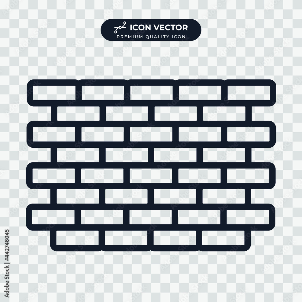 wall icon symbol template for graphic and web design collection logo ...