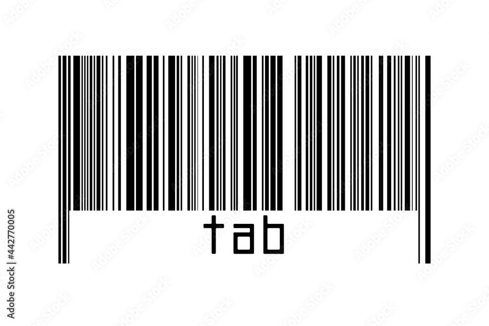 Digitalization concept. Barcode of black horizontal lines with ...