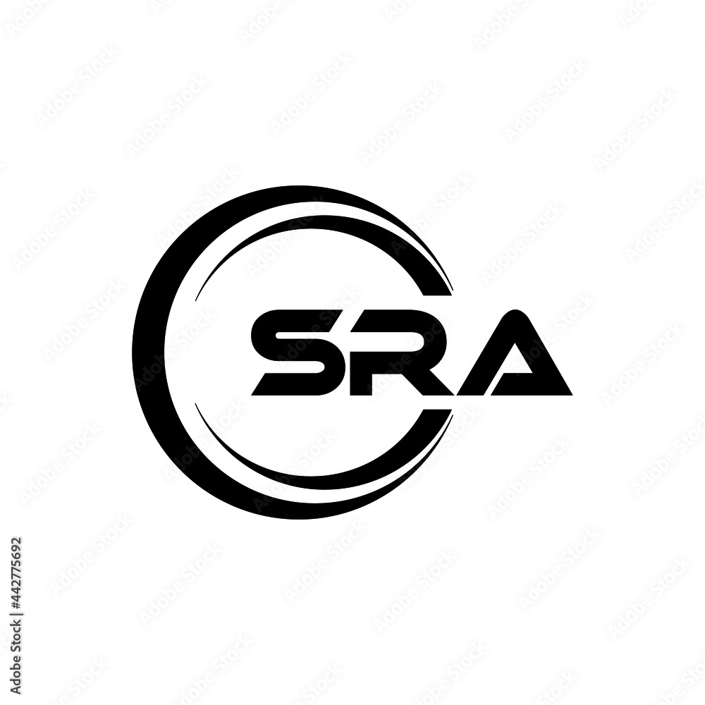 SRA letter logo design with white background in illustrator, vector ...