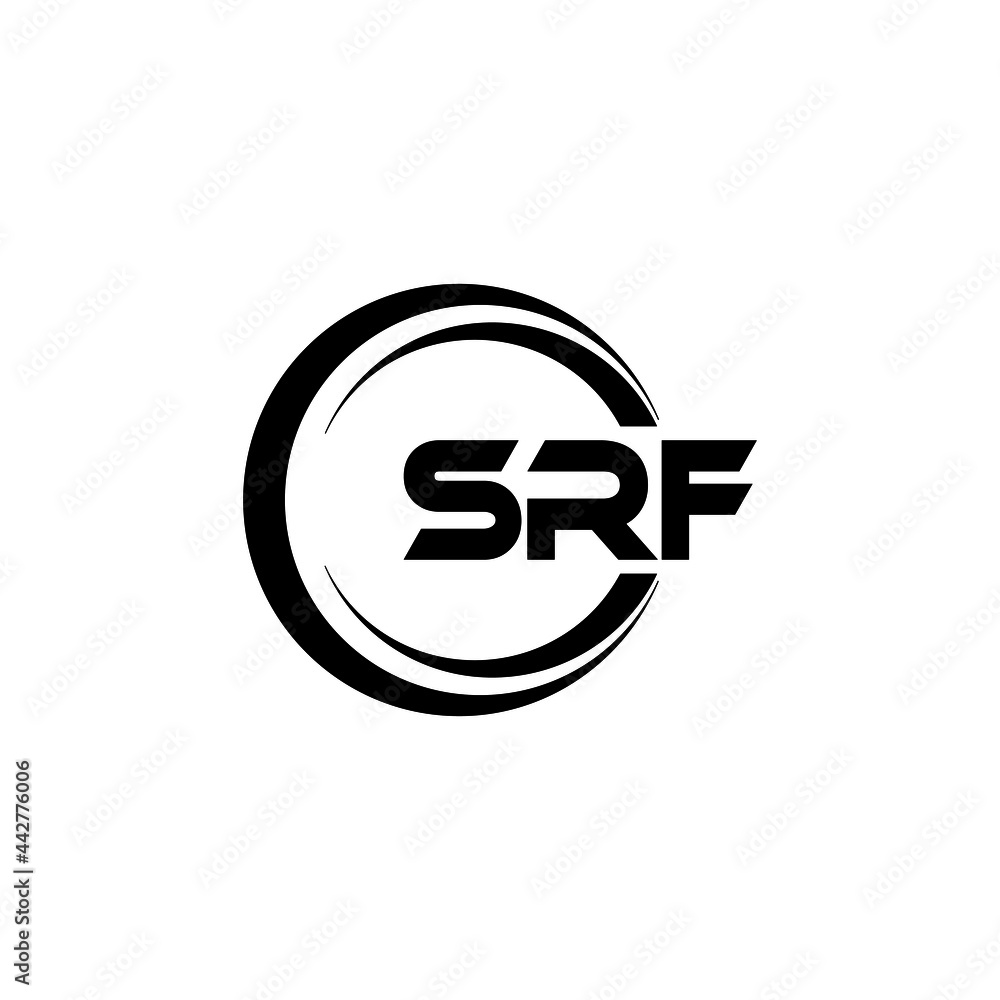 SRF letter logo design with white background in illustrator, vector ...