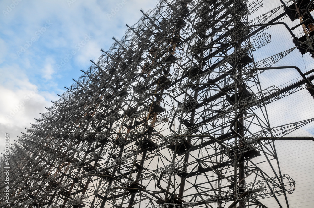 Former military radar system steel construction known as the Arc or ...