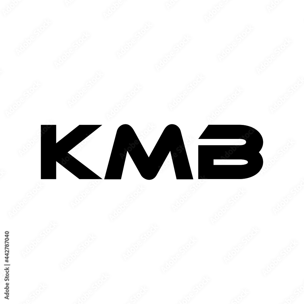 KMB letter logo design with white background in illustrator, vector ...