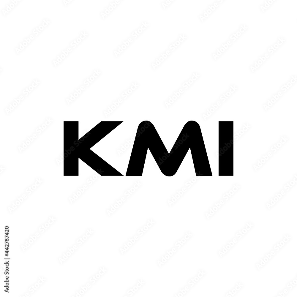 KMI letter logo design with white background in illustrator, vector ...