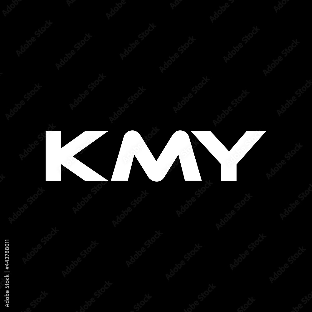 KMY letter logo design with black background in illustrator, vector ...