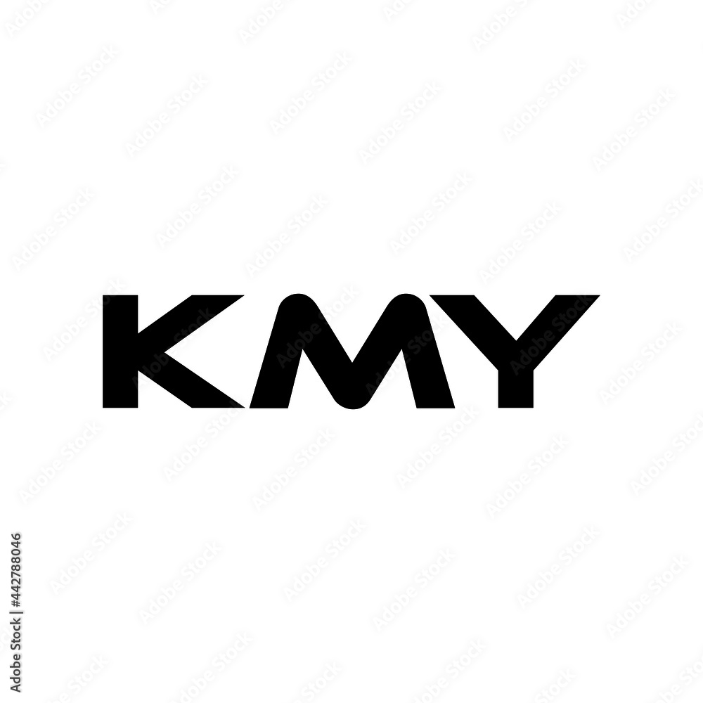 KMY letter logo design with white background in illustrator, vector ...