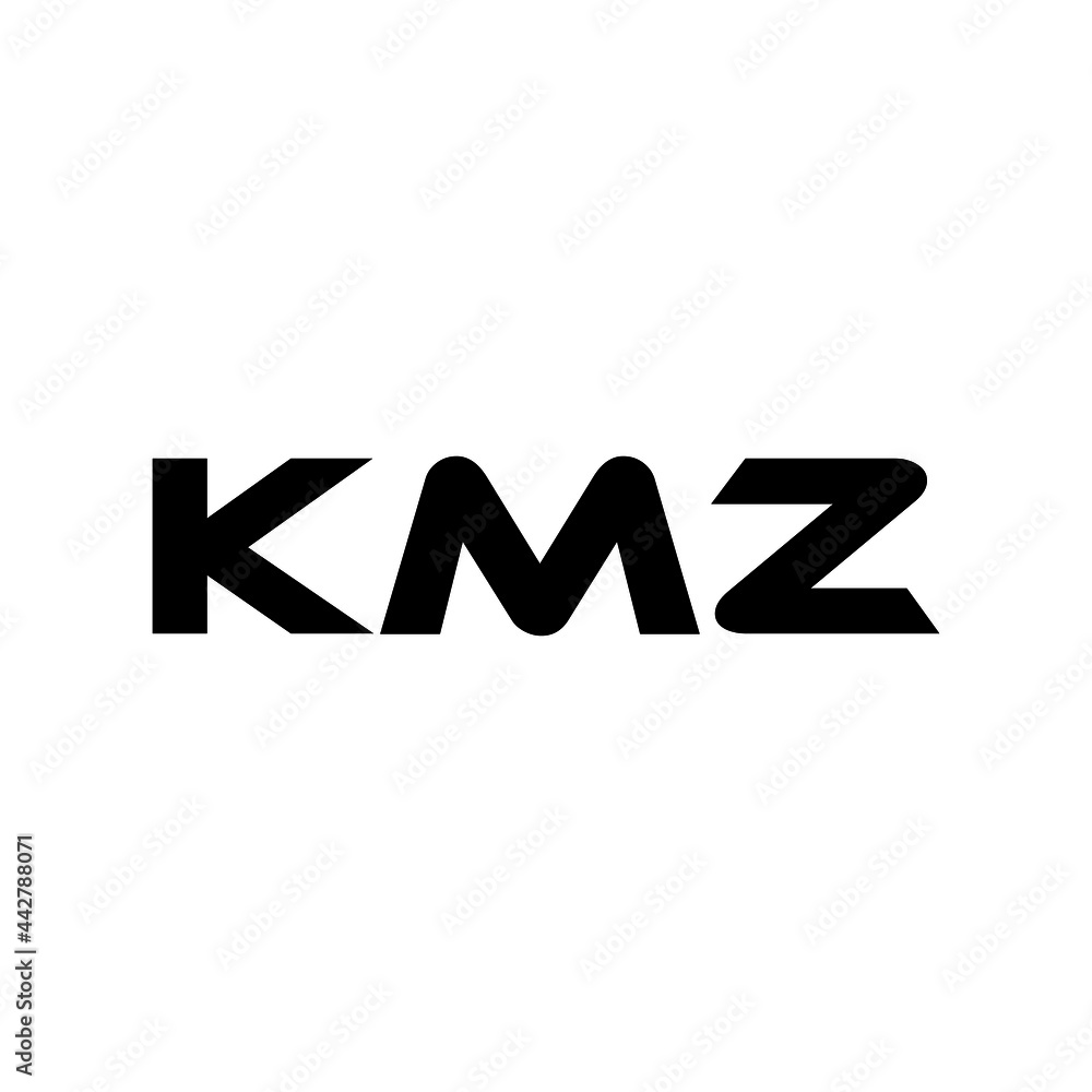 KMZ letter logo design with white background in illustrator, vector ...