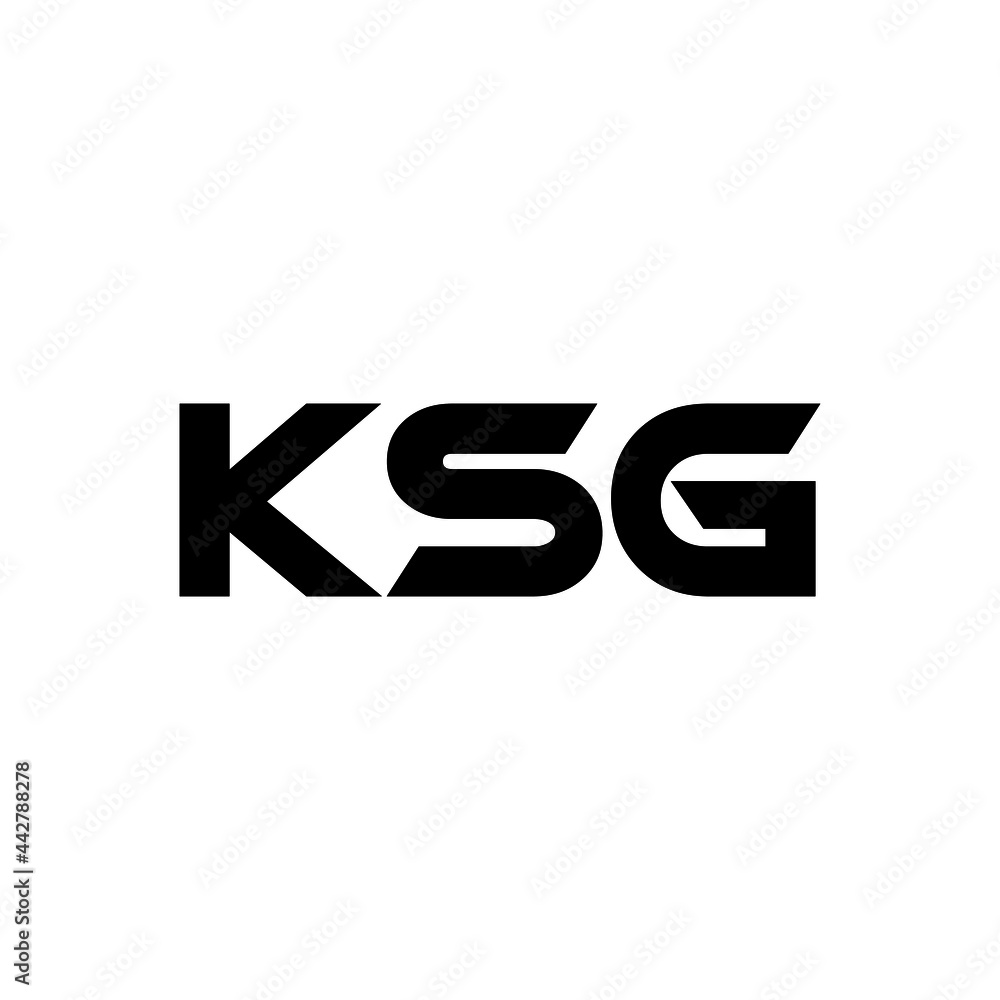 KSG letter logo design with white background in illustrator, vector ...