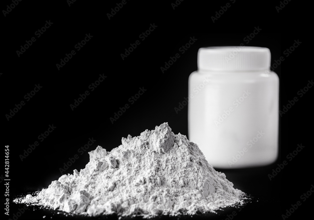 zinc oxide, white powder used as a fungus growth inhibitor in paints ...