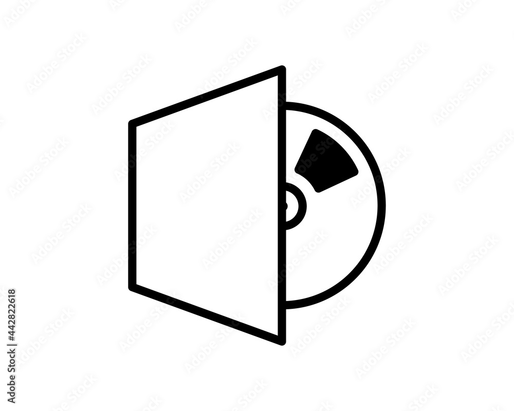 Compact Disk, Blu-ray, CD or DVD. Flat Vector Icon illustration. Simple ...