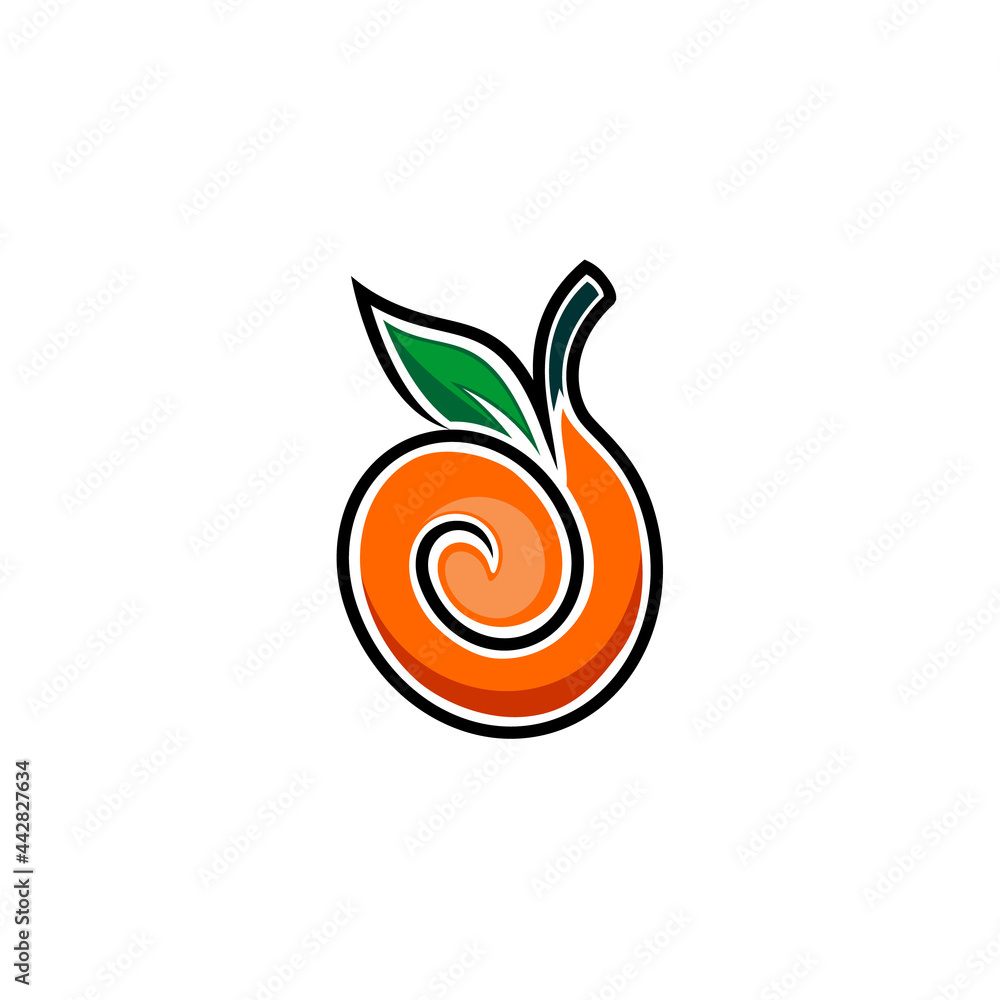 Orange fruit logo design inspiration Stock Vector | Adobe Stock