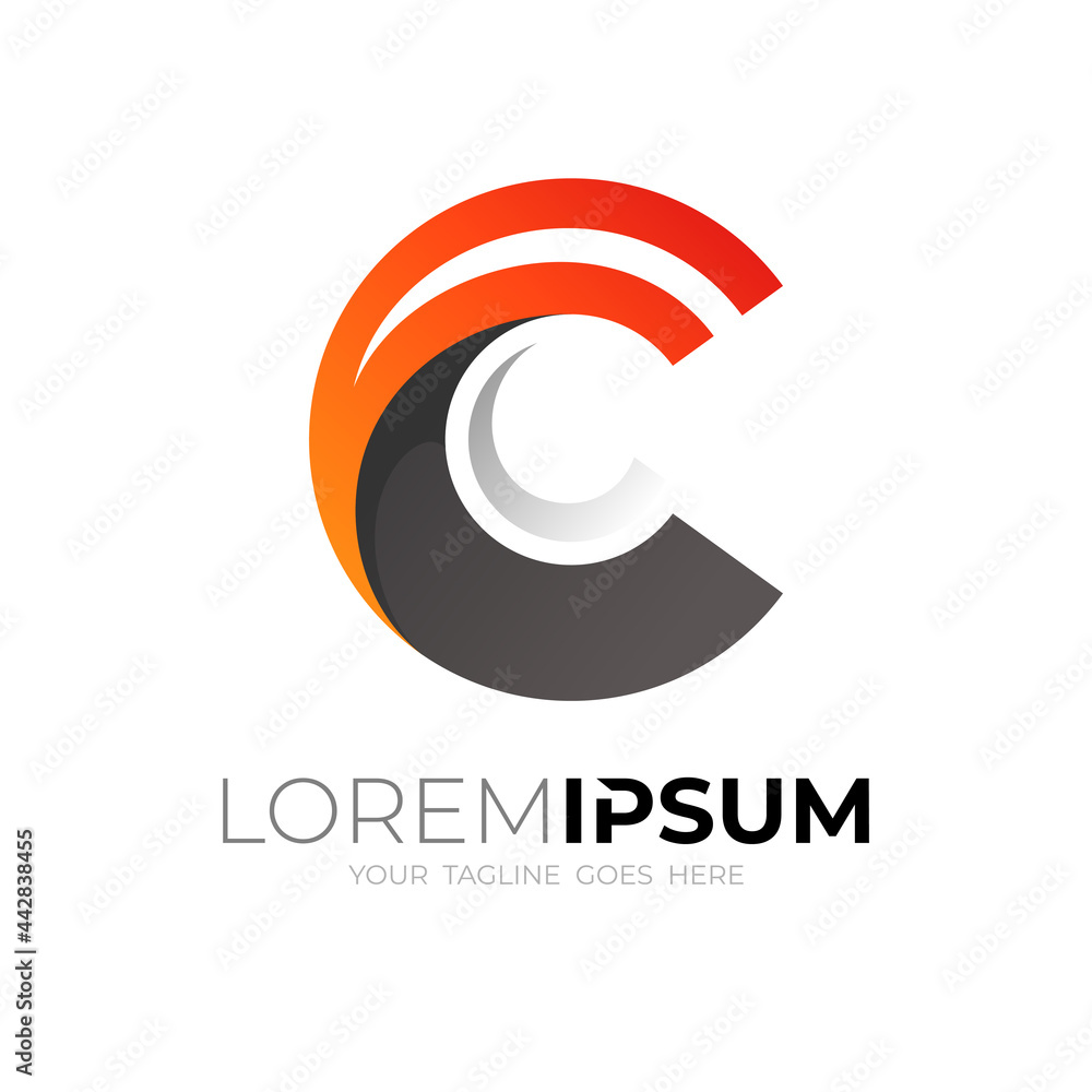 Simple letter c logo and modern design technology Stock Vector | Adobe ...