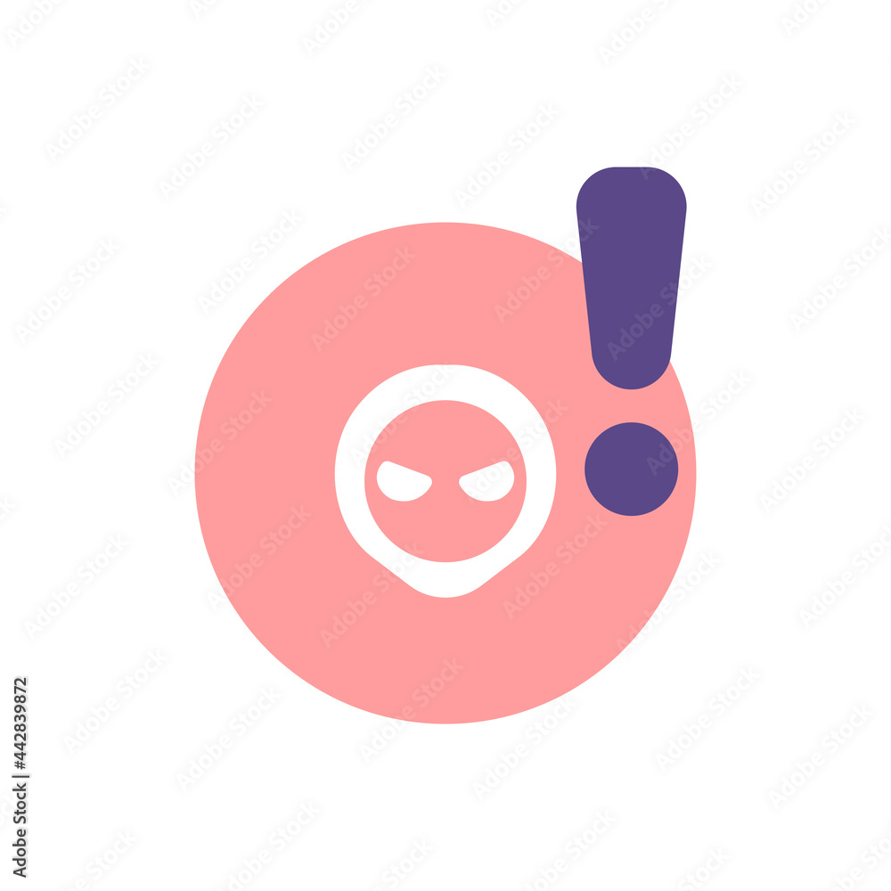 concept icon warning there is an intruder or spy. illustration of ...