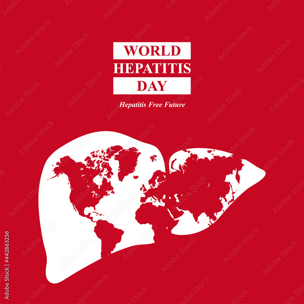 Vector illustration of World Hepatitis Day, with the concept of using a ...
