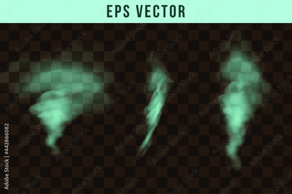 Green fire and smoke effect eps vector flame firing efect pyro Stock ...