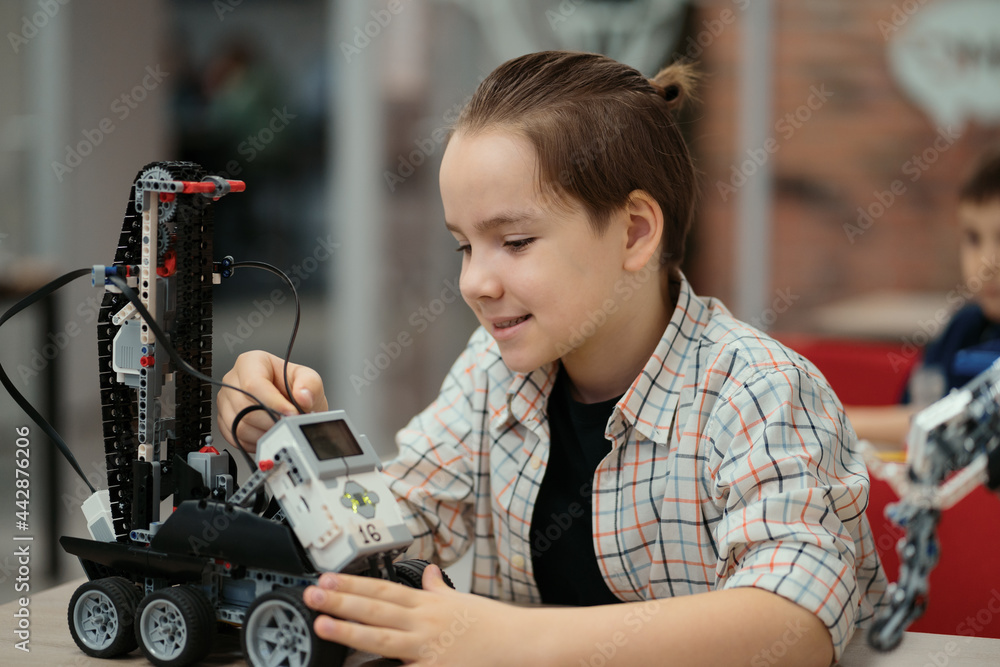 Boy Works on a Fully Functional Programable Robot for His School ...