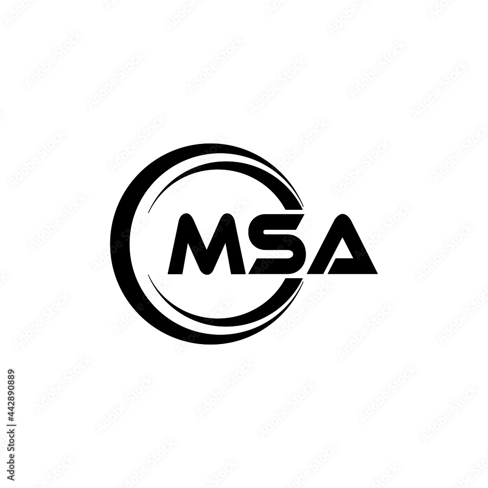 Vecteur Stock MSA letter logo design with white background in ...