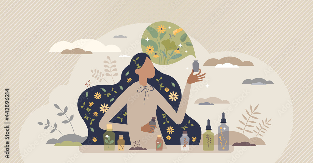 Aromatherapy scent procedure with healthy essential oils tiny person ...