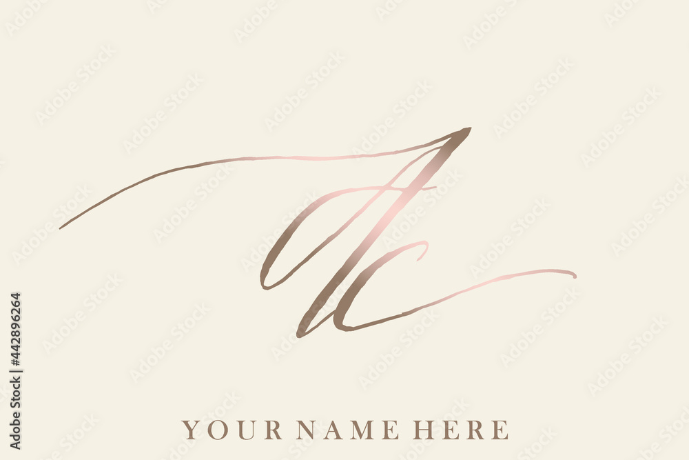 AC monogram logo.Calligraphic signature icon. Hand drawn letter a and ...