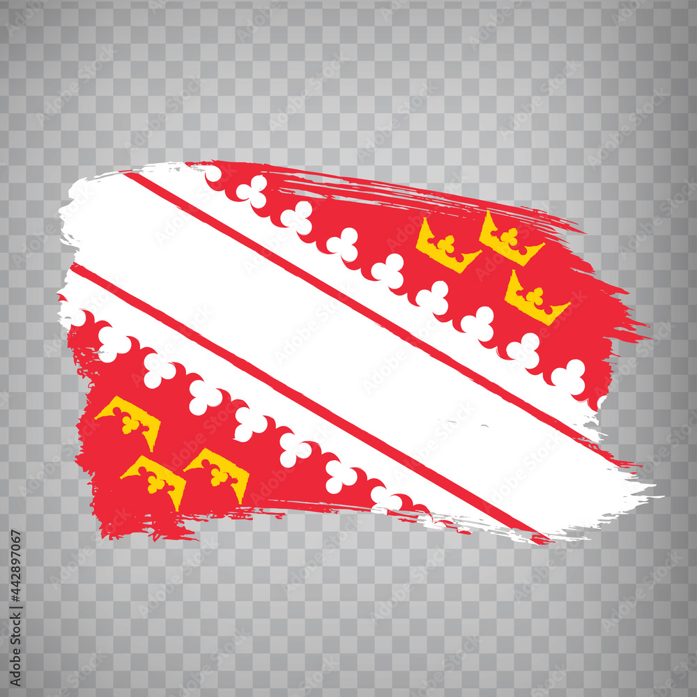 Vecteur Stock Flag of Alsace brush strokes. Flag Alsace region of ...