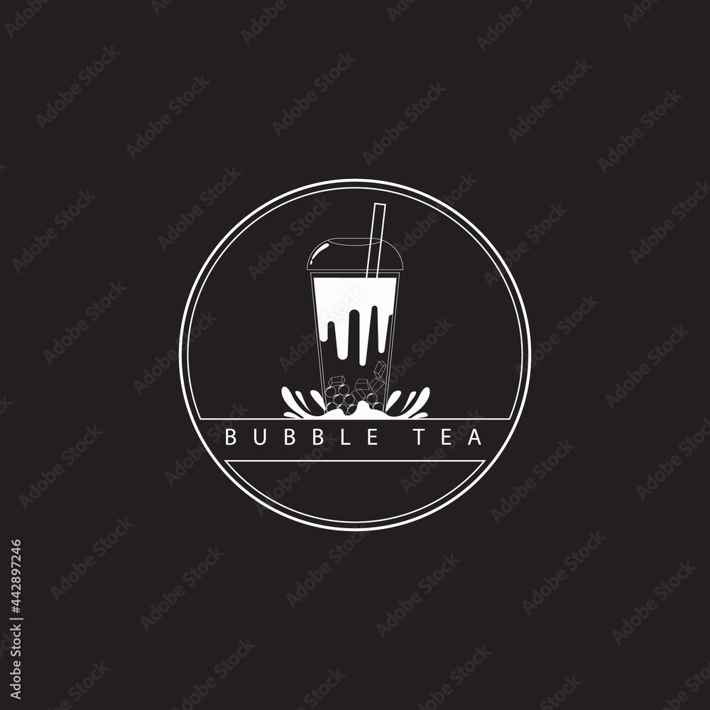 bubble tea logo. suitable for restaurant food and drink logo company ...