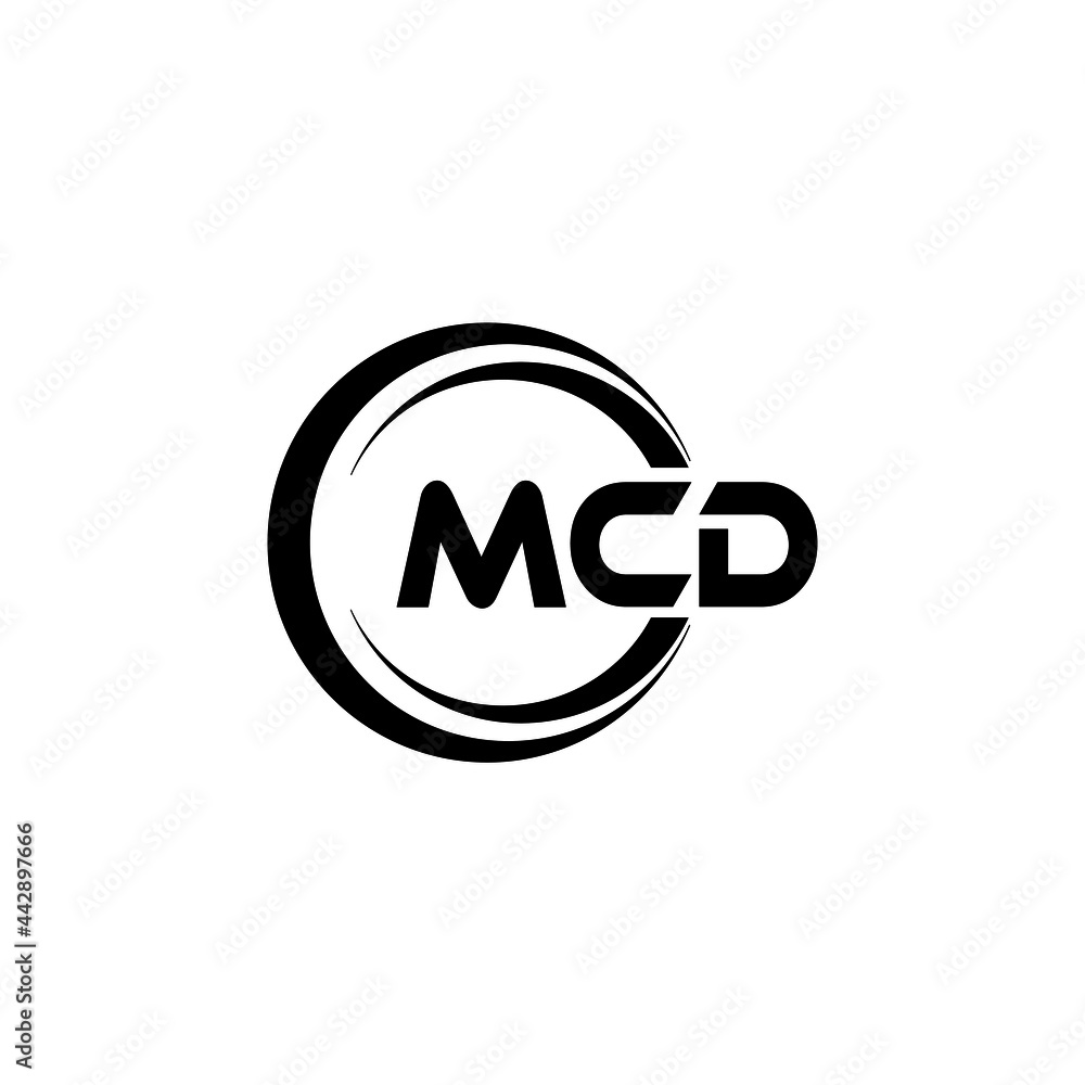 MCD letter logo design with white background in illustrator, vector ...
