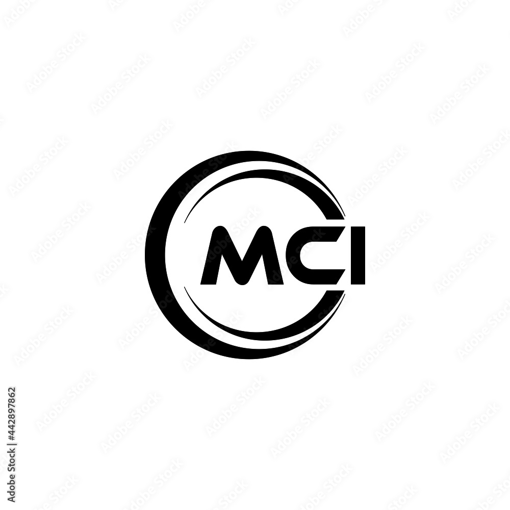 Vecteur Stock MCI letter logo design with white background in ...