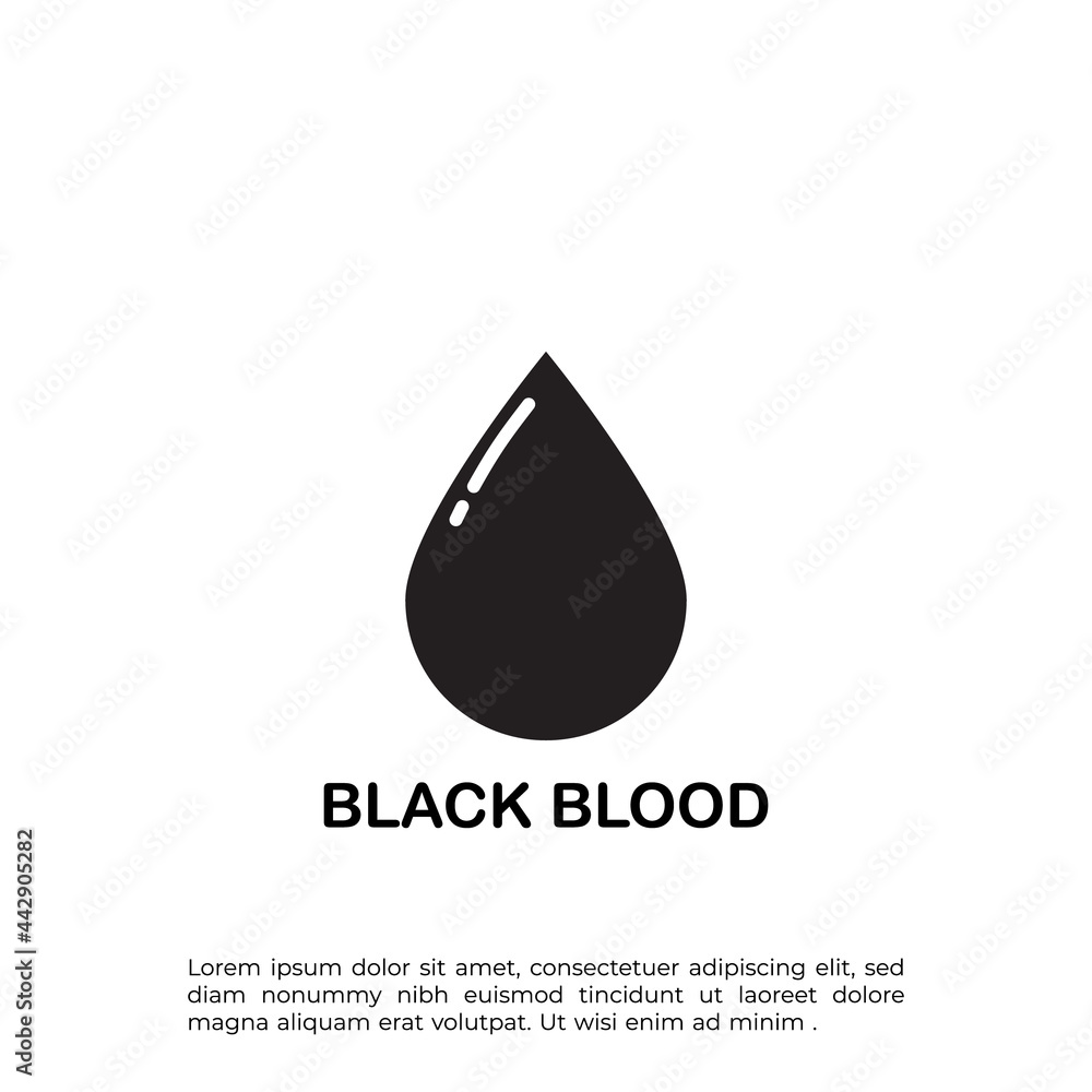 Vetor de black blood symbol. black means eternity and blood means life ...