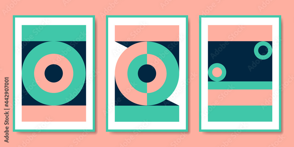 Geometric pattern design of Scandinavian abstract color background with ...