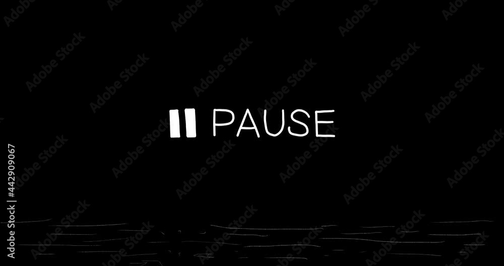 Animated Video Home System Glitch “Pause”. Old film effect, Loop Hand ...