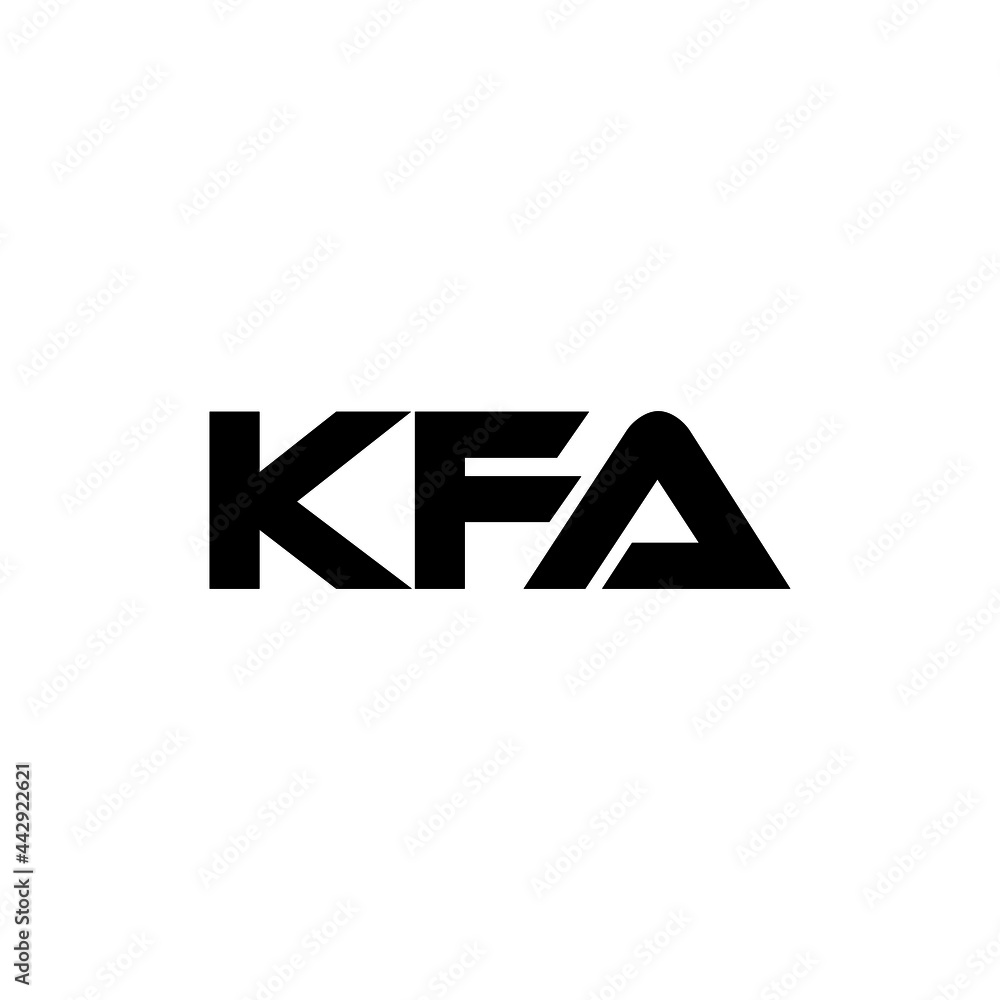 KFA letter logo design with white background in illustrator, vector ...