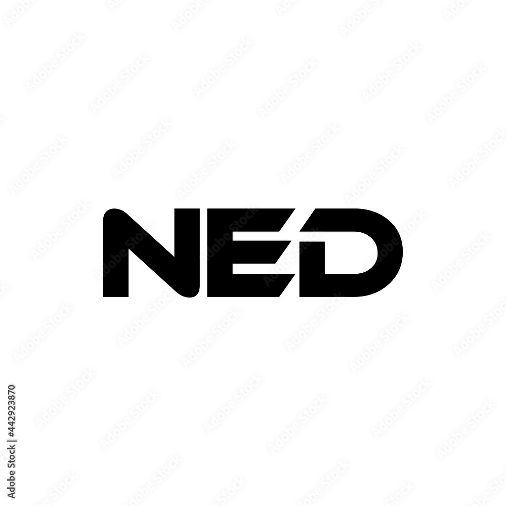 NED letter logo design with white background in illustrator, vector ...
