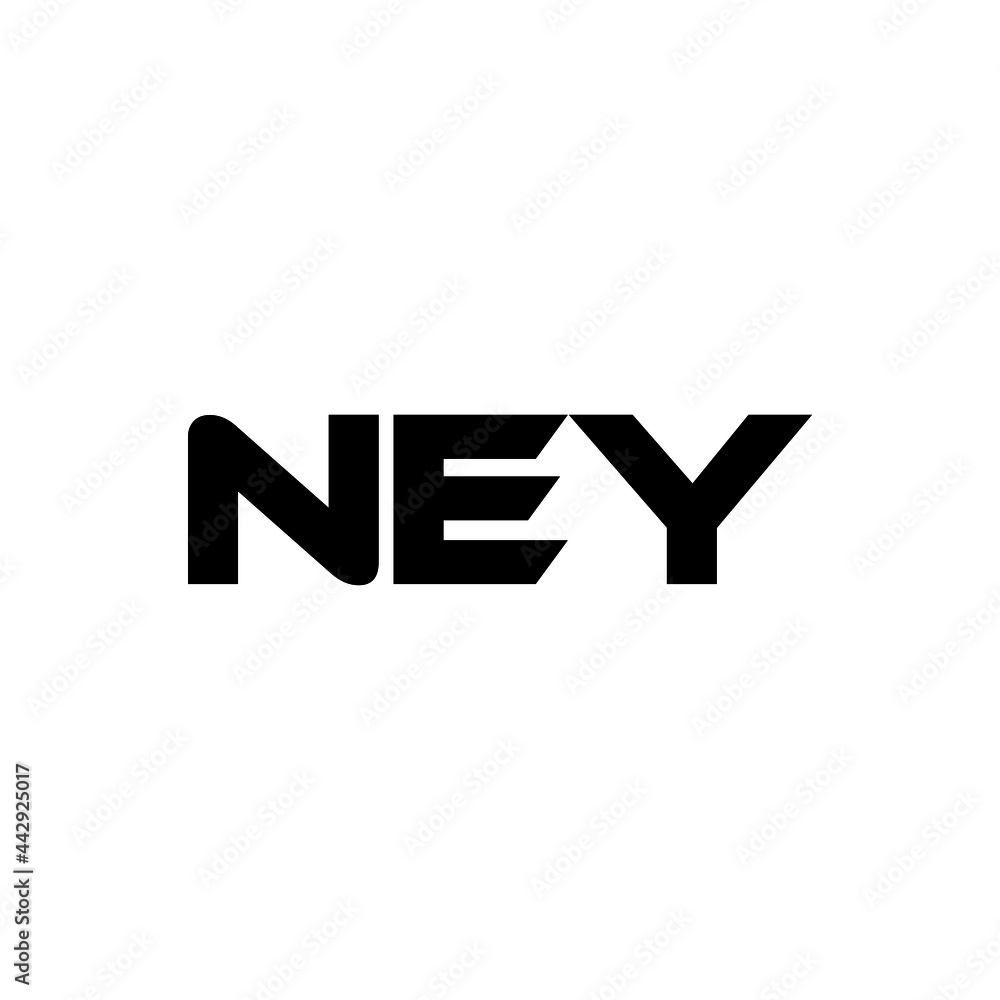 NEY letter logo design with white background in illustrator, vector ...