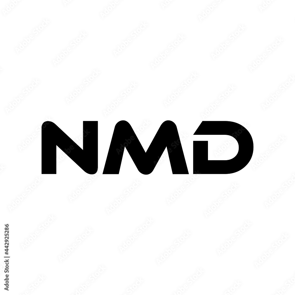 NMD letter logo design with white background in illustrator, vector ...
