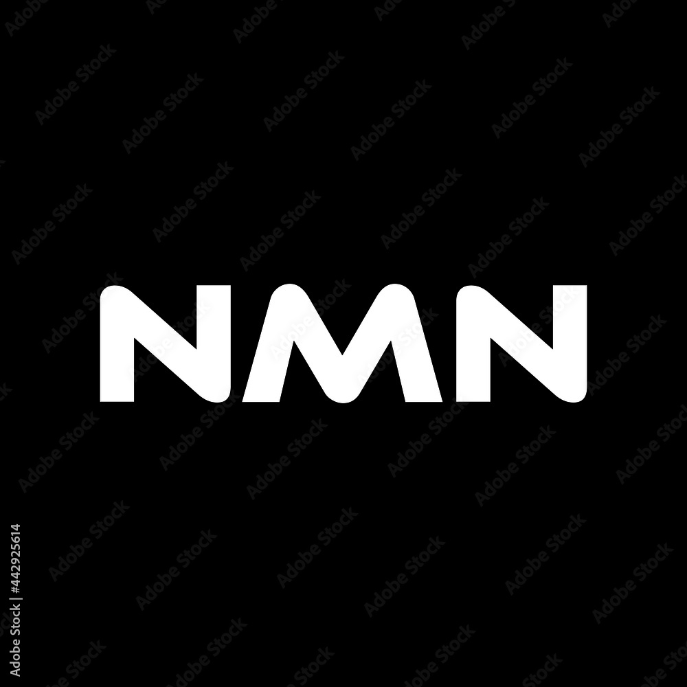 NMN letter logo design with black background in illustrator, vector ...
