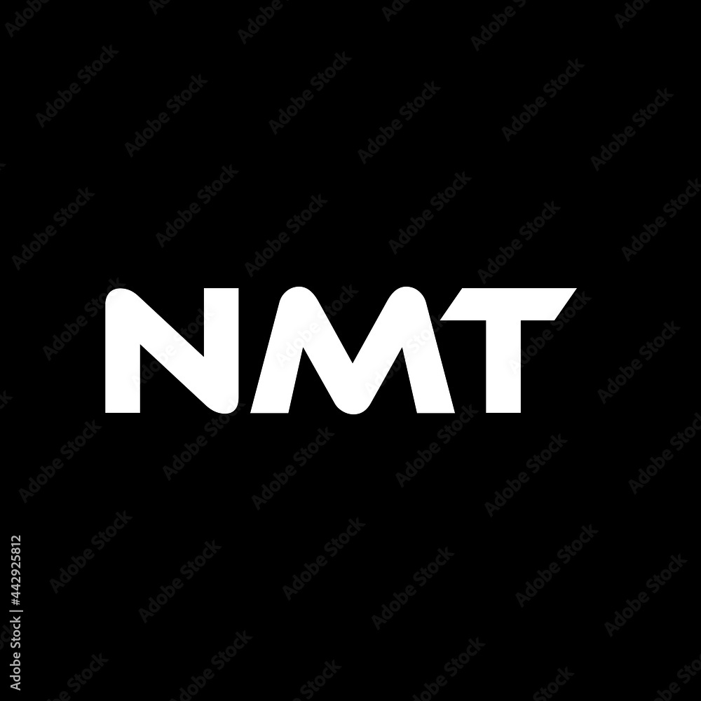NMT letter logo design with black background in illustrator, vector ...