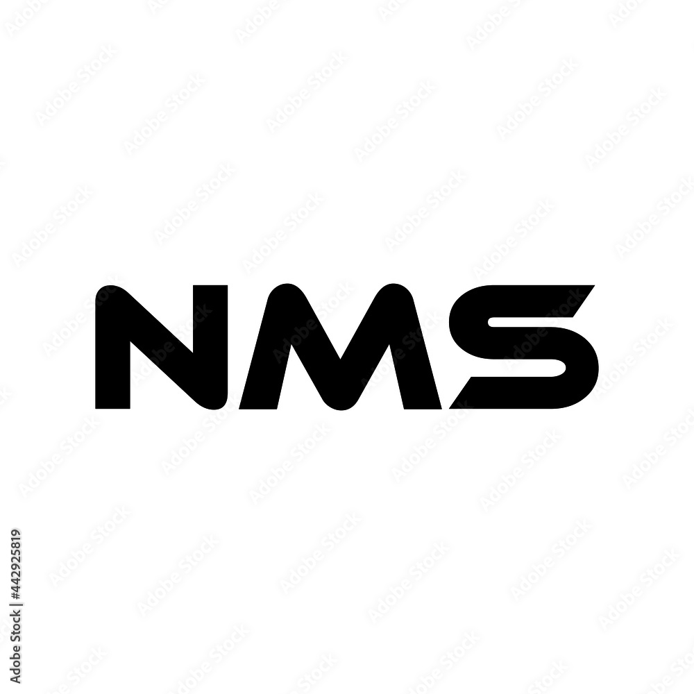 NMS letter logo design with white background in illustrator, vector ...