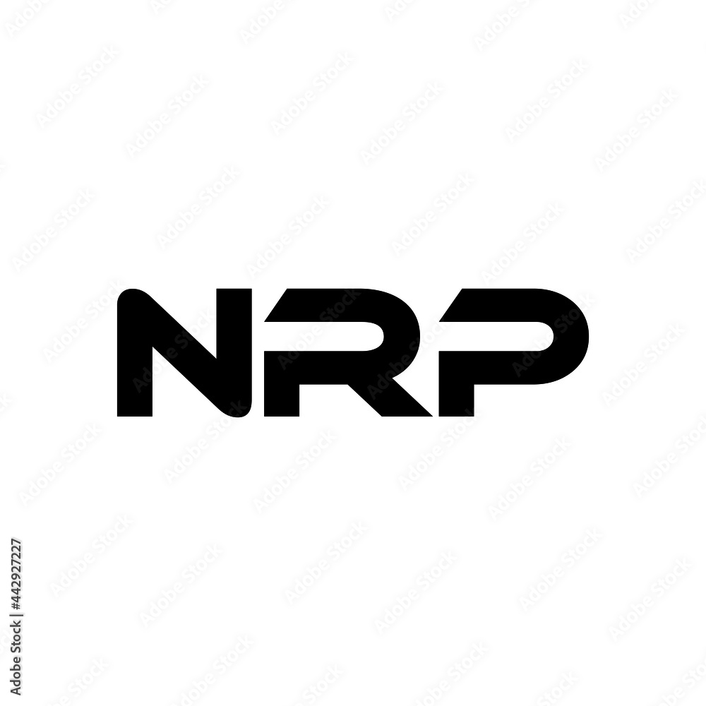 Vecteur Stock NRP letter logo design with white background in ...